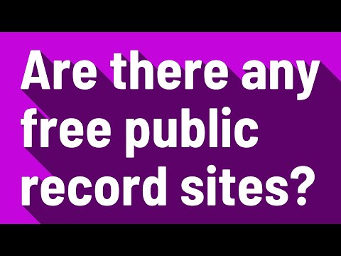 Are there any free public record sites?