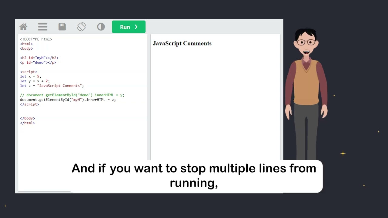 JavaScript Comments - Part 4 - Comments for Debugging - #w3schools #javascript #programming