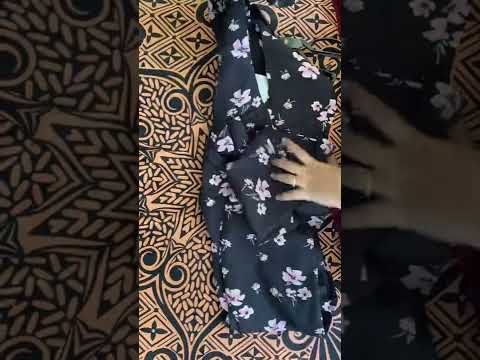 Unboxing TRENDY CREPE PRINTED WOMENS GOWN Rs. 293/- Meesho Online