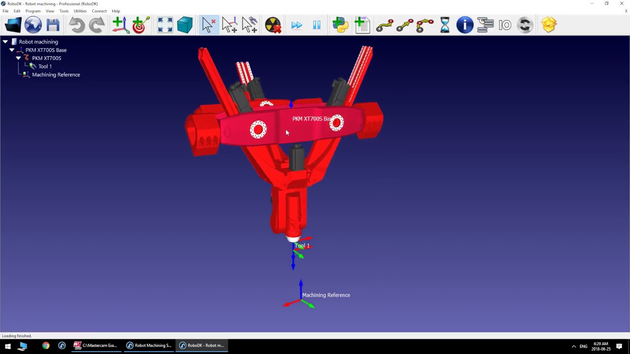 PKM Robot - Mastercam & RoboDK Simulation for 5-axis Drilling