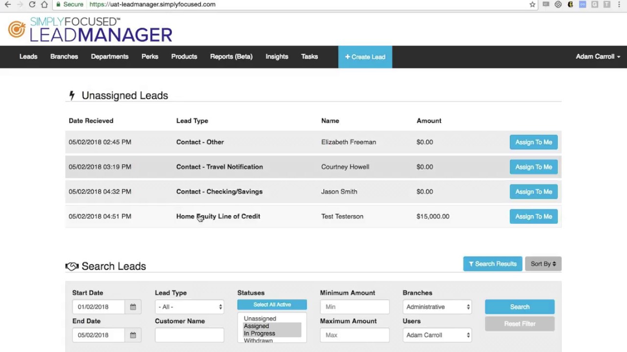 Lead Manager Demo Video 2