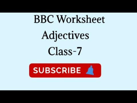 Adjectives: Assignment, Class 7 BBC Compacta Solutions Video Lecture ...