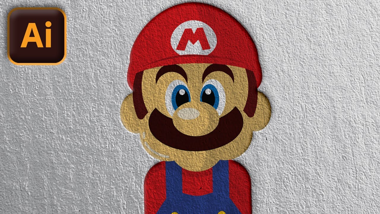 Drawing Super Mario From Nintendo Using Adobe Illustrator CC