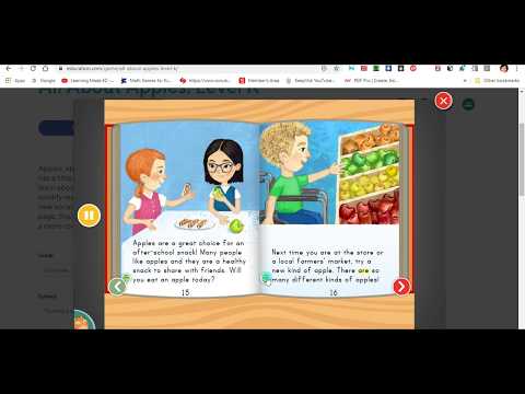 ALL ABOUT APPLES story read along aloud story grades 2-3, ESL, english, kids, audio picture book