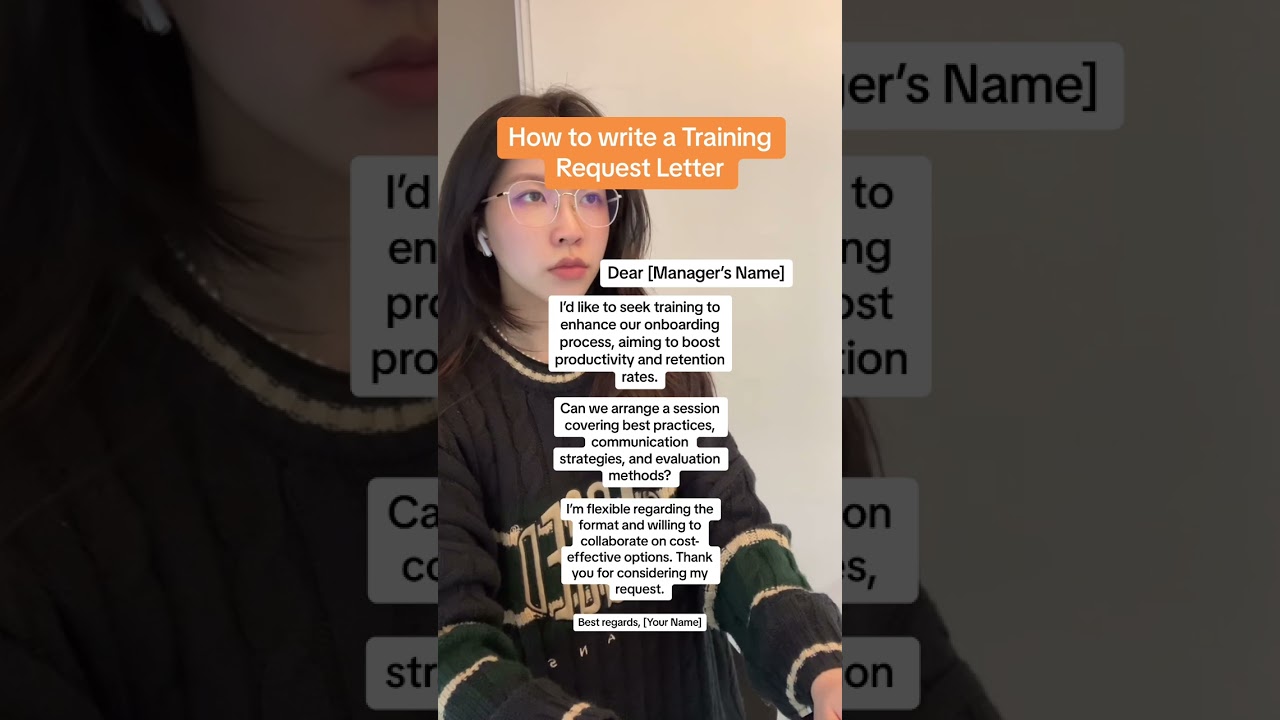 How to write a training request letter