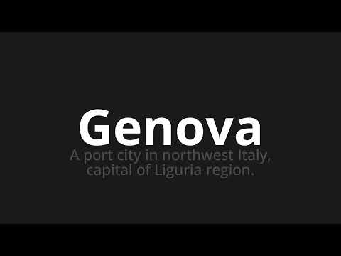 How to pronounce Genova