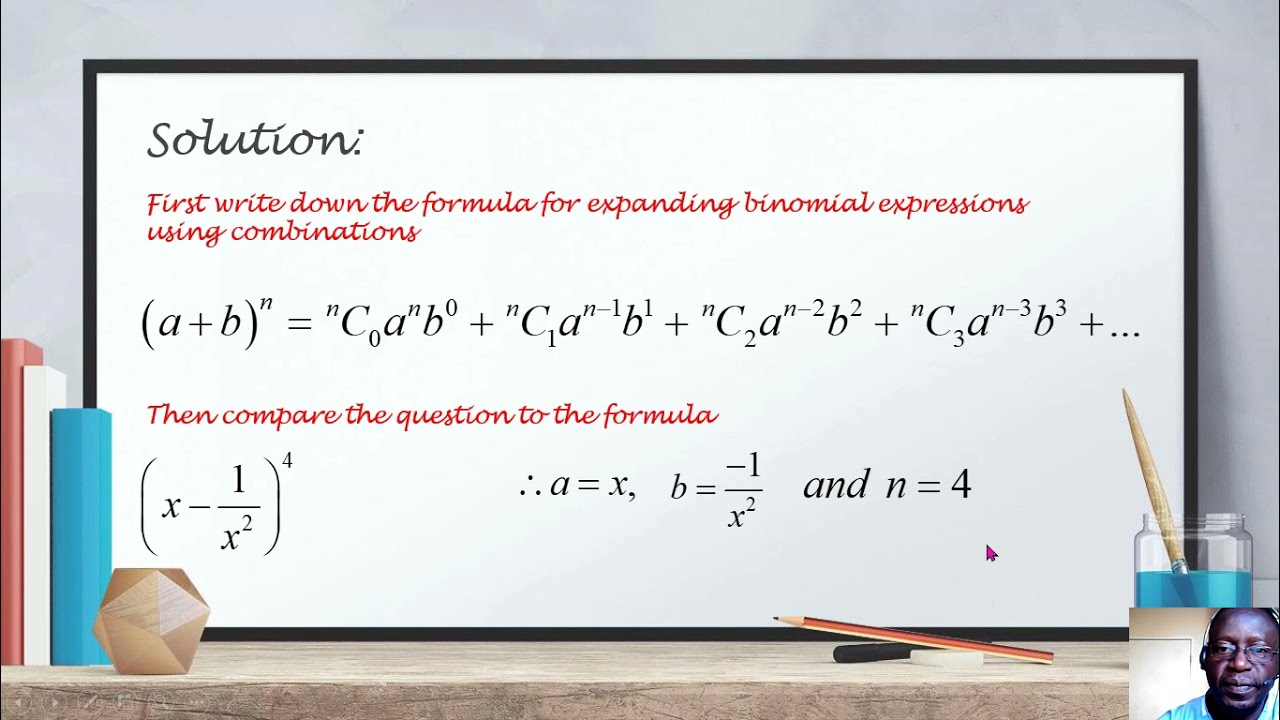 Binomial Expansions  Using Combinations Example 1
