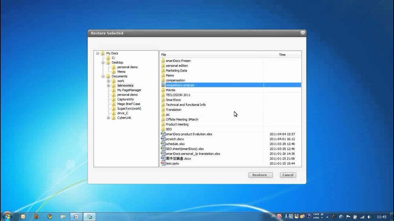 SD tutorial #18 How to restore selected files