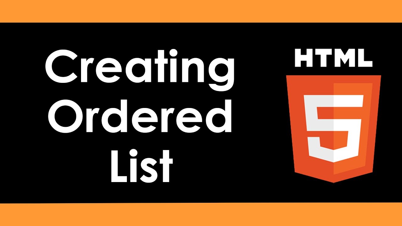 Intro to HTML5: Ordered Lists Part 21