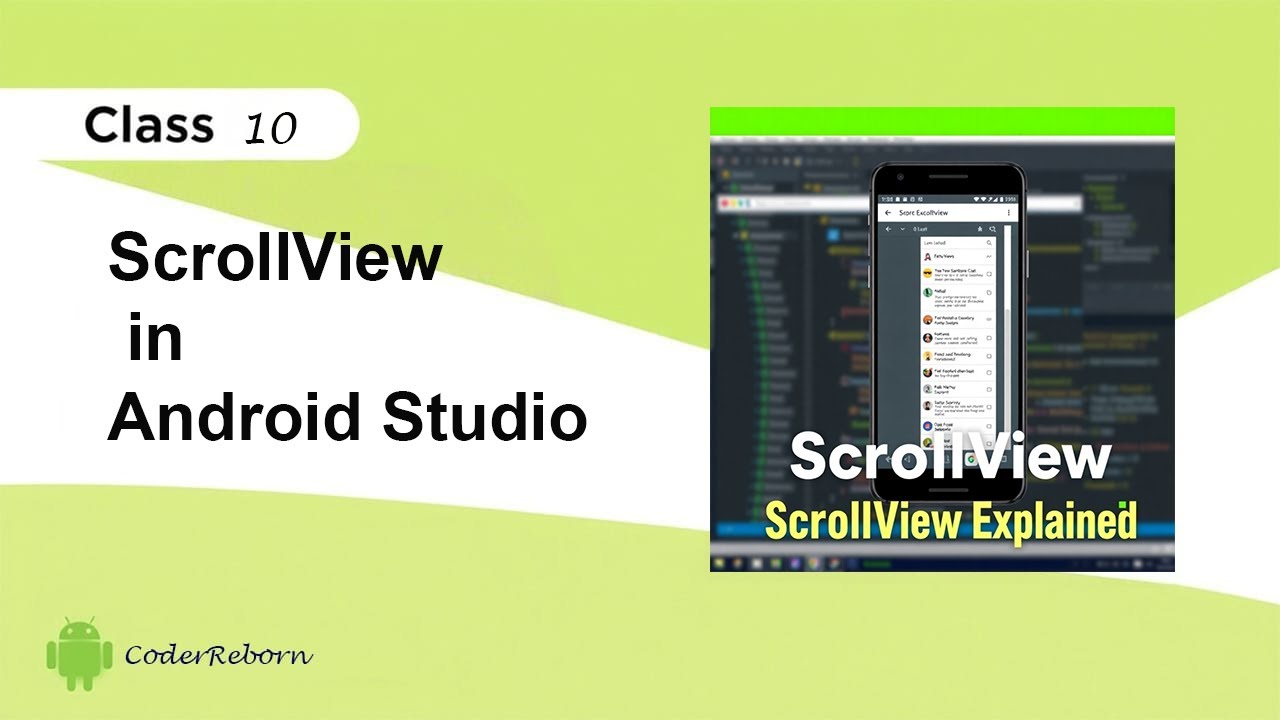 ScrollView  in Android Studio | Android UI Design for Beginners | Class 10