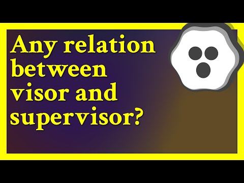 "Visor" comes through the French root of "face". The meaning of "Supervisor" is split from that (...
