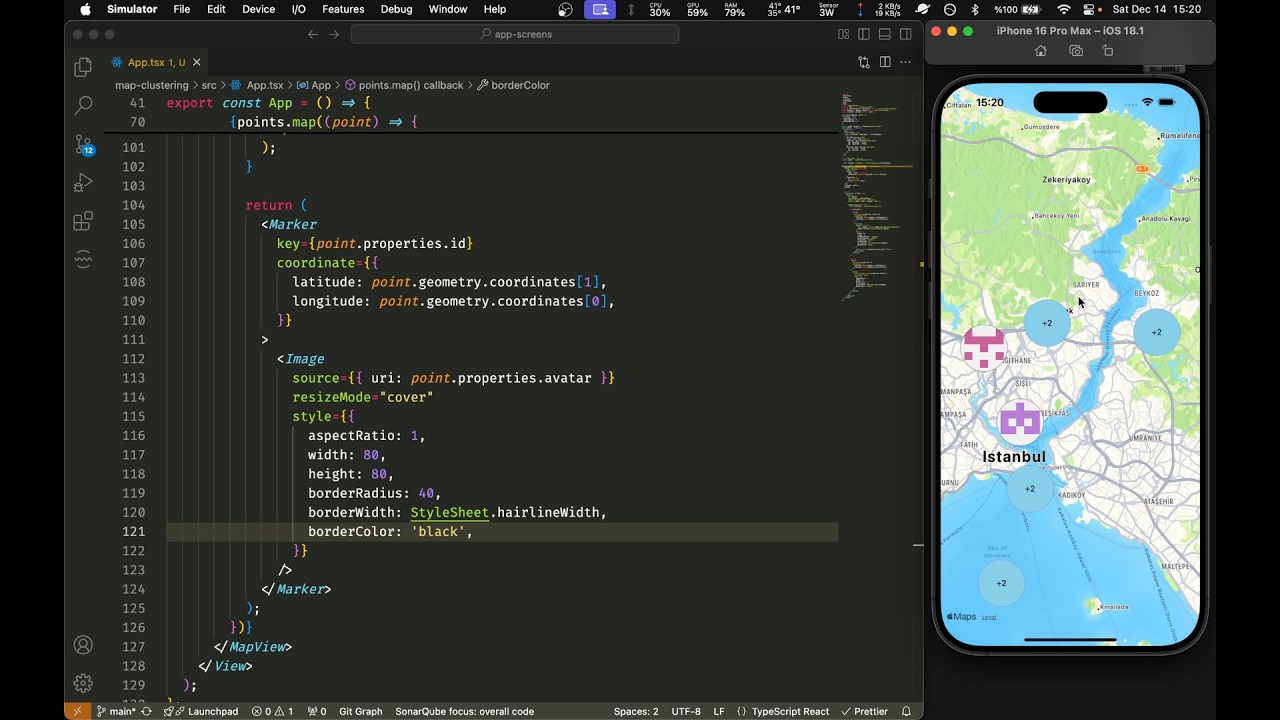 ASMR Programming - React Native Maps Clustering - No Talking