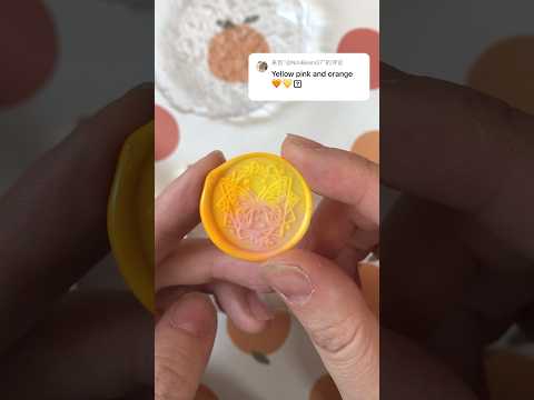 Yellow pink orange colors palette butterfly wax seal stamp #aesthetic #satisfying #relaxing #diy