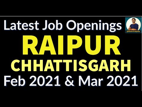 #Raipur #Jobs | Raipur Job Vacancy | Jobs In Raipur | Chhattisgarh | Feb 2021 | Mar 2021 | Fre & Exp