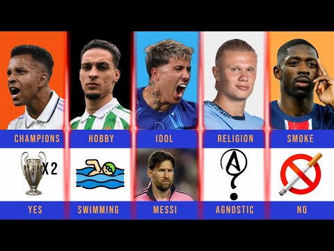 Rodrygo vs Antony vs Enzo Fernandez vs Haaland vs Dembele Football Comparison