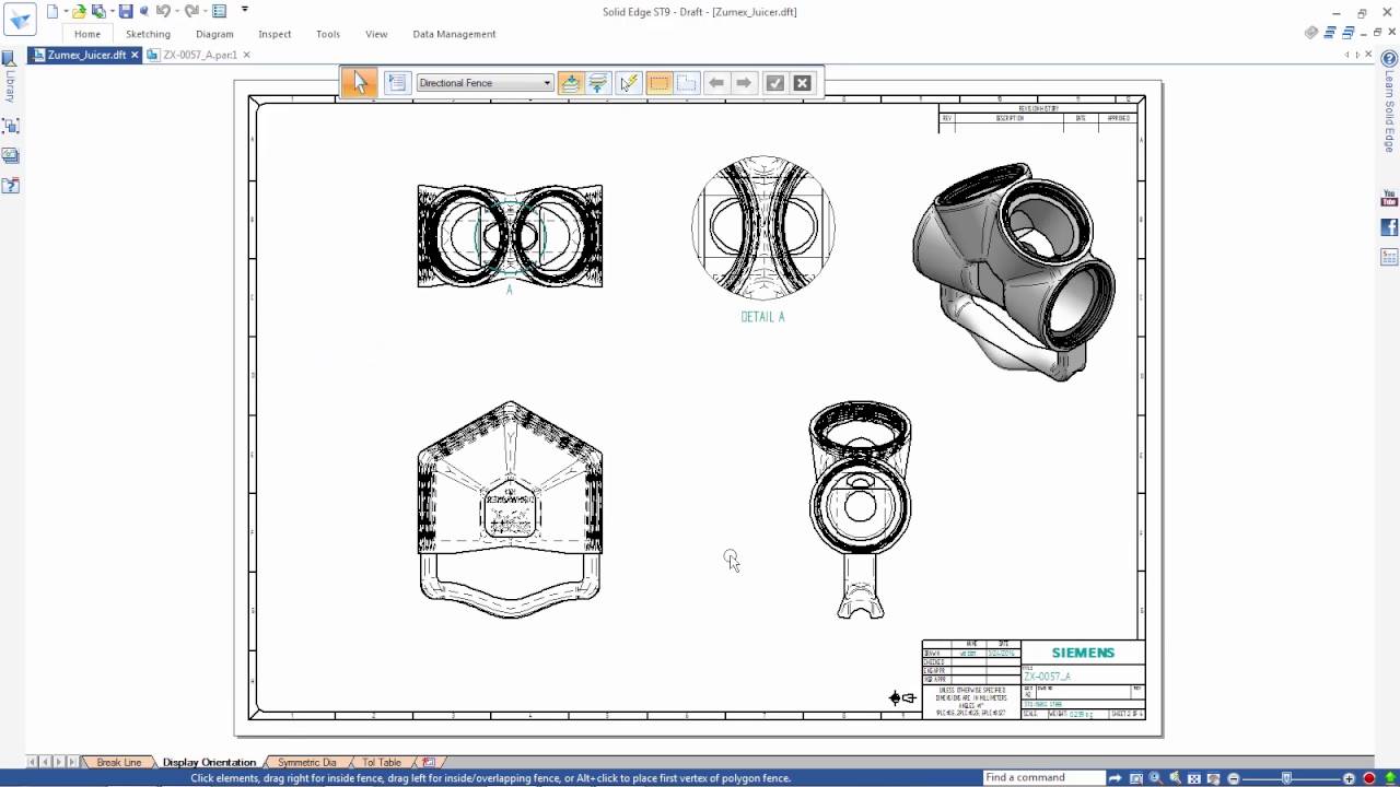 2D Drawing Enhancements in Solid Edge ST9