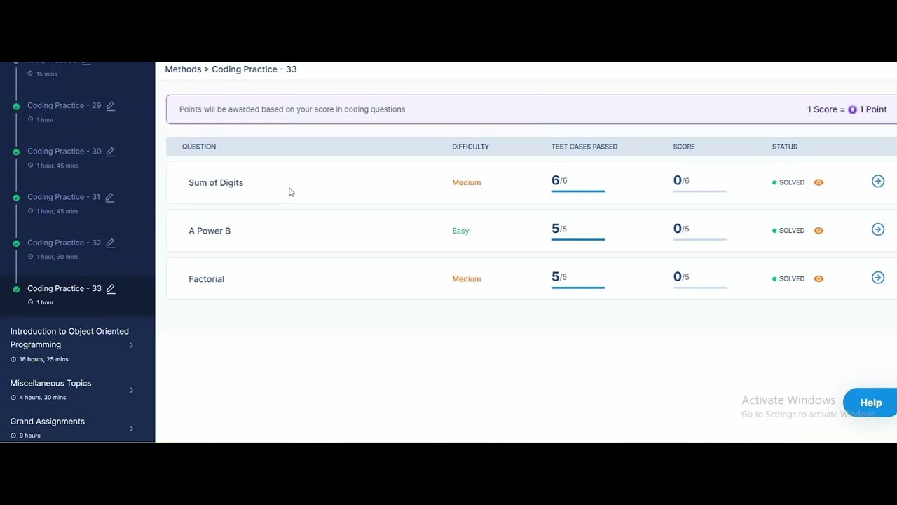 coding practice - 33 java fundamentals QA automation Testing NXTWAVE