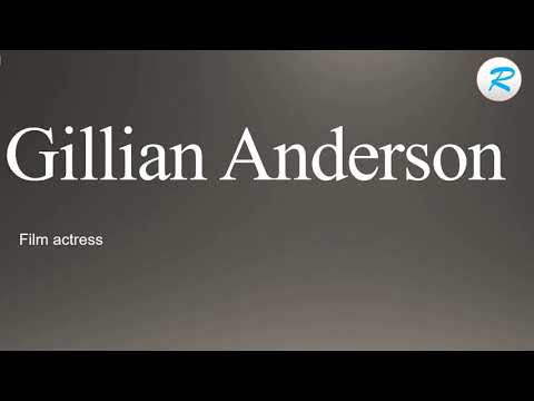 How to pronounce Gillian Anderson
