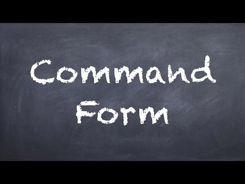 Command Form - German 1 WS Explanation - Deutsch lernen