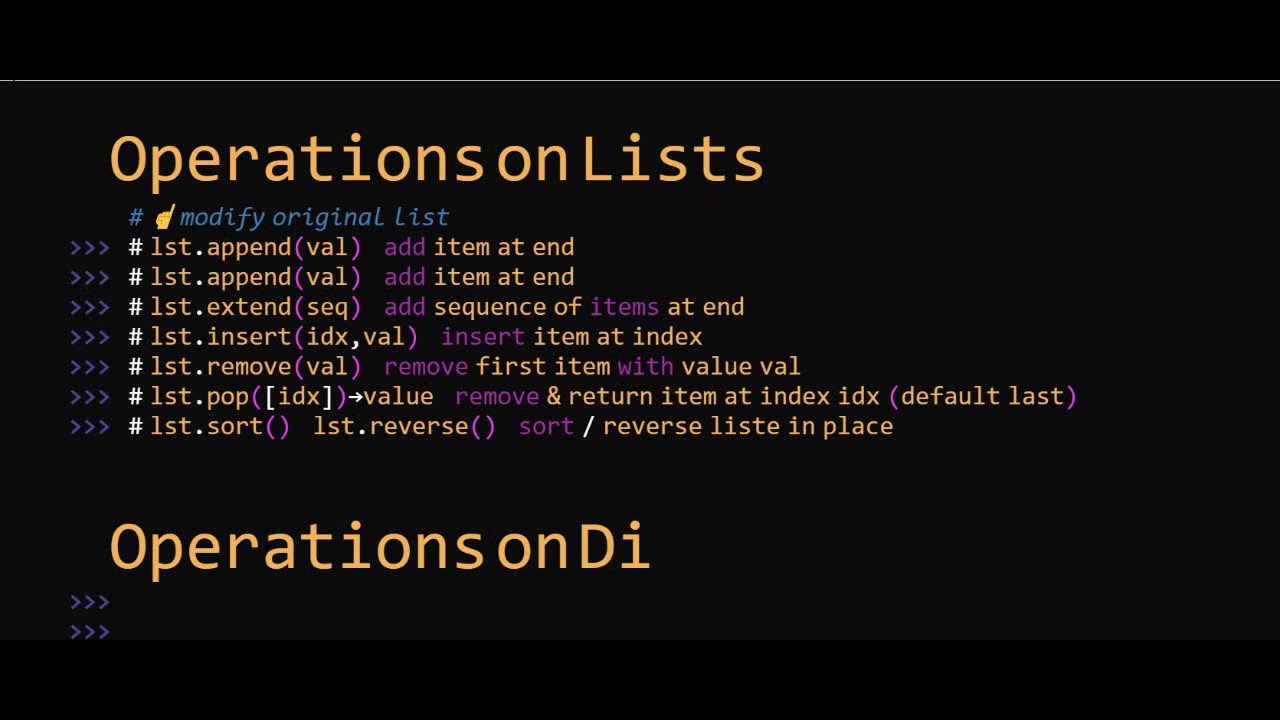 python 3.X cheat sheet