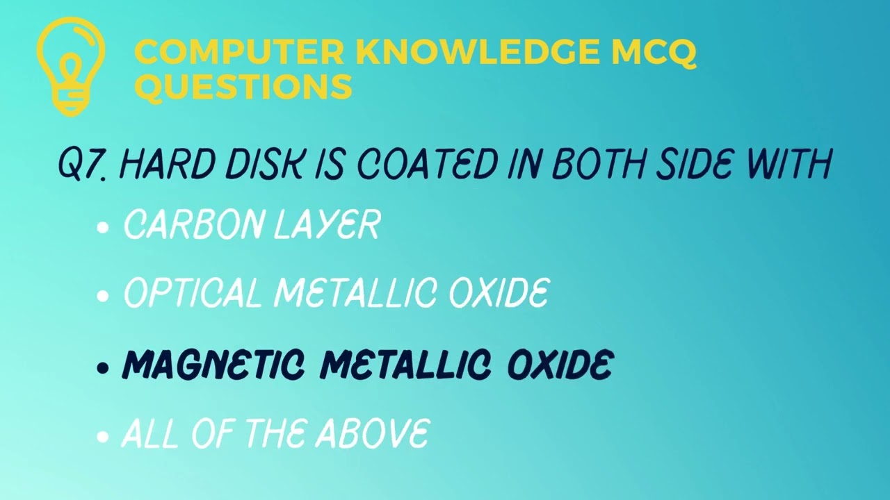 The Best basic Computer Knowledge MCQ Questions