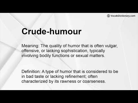 Crude-humour Meaning