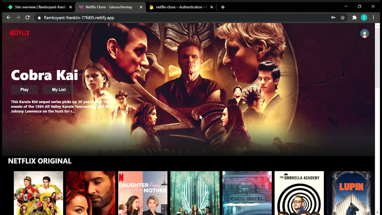 Netflix Clone  using #reactjs and #firebase