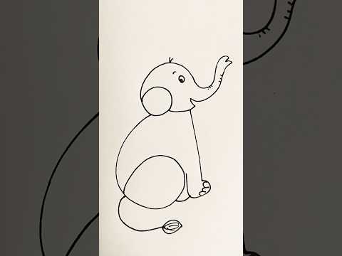 How to draw an elephant drawing #shortsfeed #drawing #trend