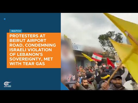 Protesters at Beirut Airport Road met with Lebanese Army's tear gas grenades