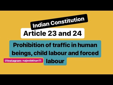 Article 23 & 24 of Indian Constitution