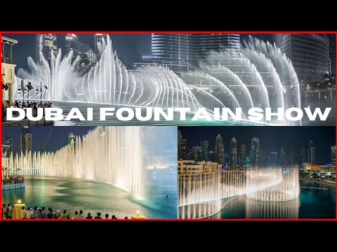 DUBAI FOUNTAIN SHOW 2023 | Dancing Fountain Show at Dubai Mall & Burj Khalifa