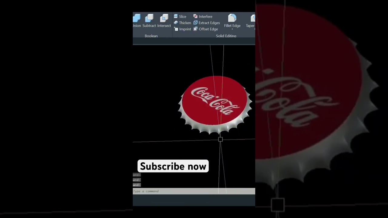 Create 3d coca cola bottle cap #3d