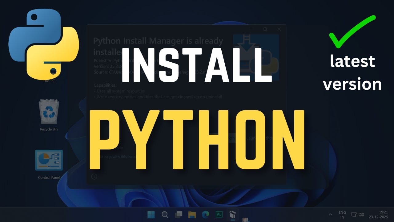 How to Install Python on Windows 11 using Install Manager