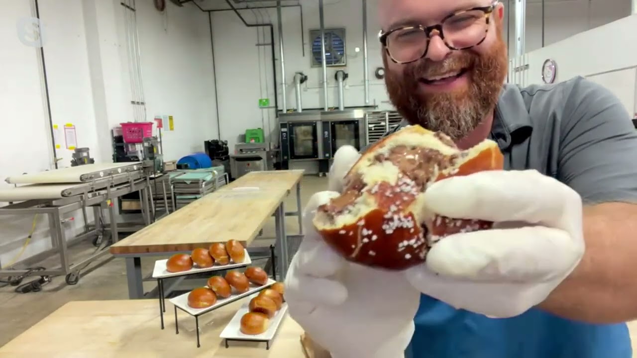 The Pretzel Co. 12 Chocolate Stuffed Soft Baked Pretzel Bombs on QVC