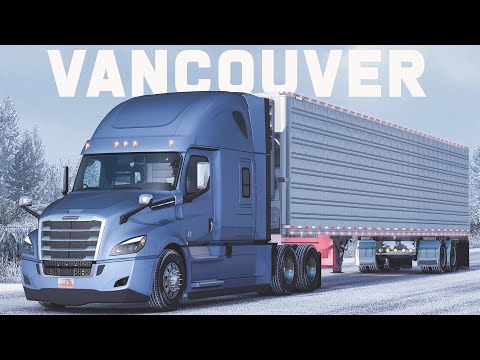 ATS 1.39 Promods Canada SNOW! - Vancouver → Abbotsford | American Truck Simulator