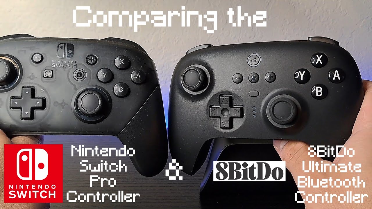 Comparing the Nintendo Switch Pro and 8BitDo Ultimate Bluetooth Controllers