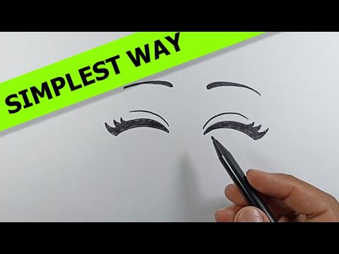 How to draw animes eyes closed | Simple Drawing Ideas