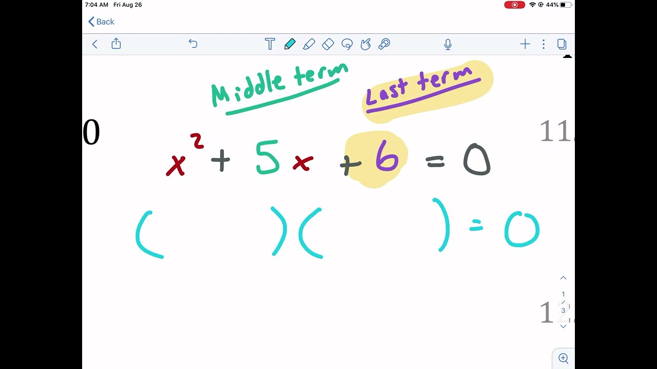 Math-Drills: Solving Quadratics