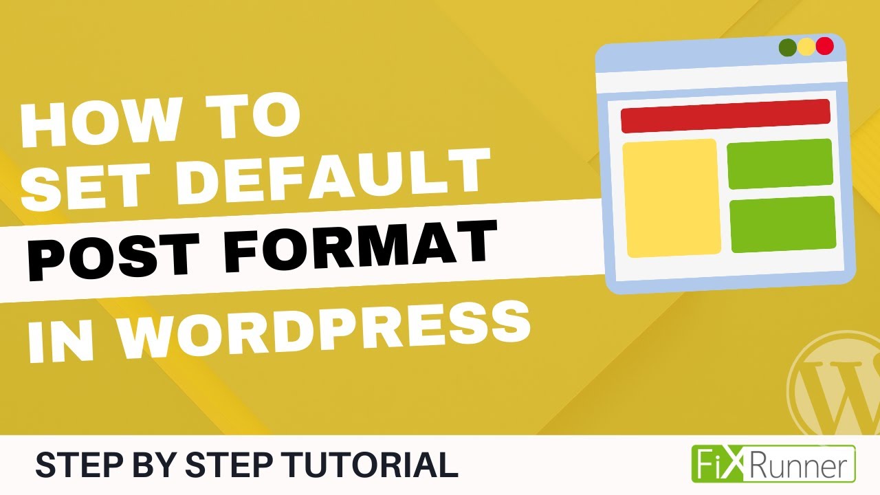 How To Set Default Post Format In WordPress