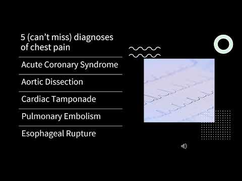 Chest Pain (5 can't miss diagnoses)