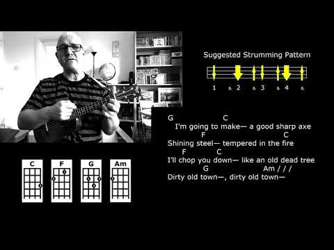 Dirty Old Town - Ewan MacColl / Dubliners - Ukulele Strum-Along Lesson - Jez Quayle
