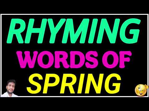 Spring rhyming words | spring ka rhyming word kya hai | 5 Rhyming word of spring