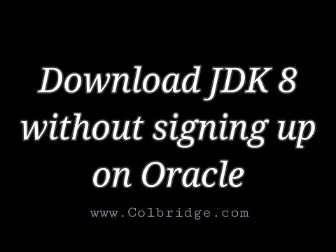 Download Java JDK 8 without signing up on Oracle and set Java Home environment path
