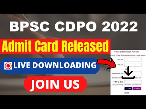 BPSC CDPO 2022 Admit Card (Released) - How To Download BPSC CDPO Admit Card 2022