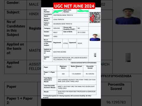 Congratulations🎉 for Qualifying UGC NET JUNE 2024 #ugcnetexam #ugcnet #ugcnetresult2024