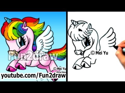 Fun2draw Rainbow Unicorn | *Fun2draw Stars* by The Funny Drawers