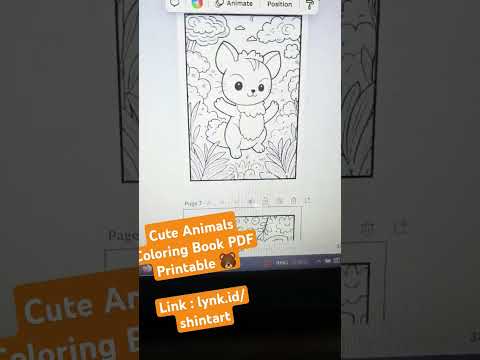 Cute Animals coloring book pdf printable. Lynk in bio ! #cuteanimals #canva #lynkid #coloringpages