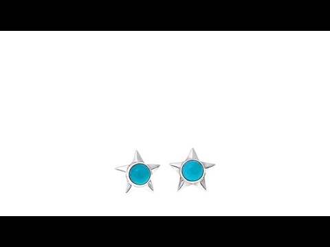 Nicky Butler Turquoise Sterling Silver Star Stud Earrings