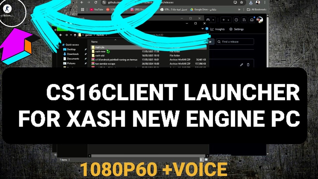 Cs16client Launcher for Xash3d New Engine on Windows pc 👌