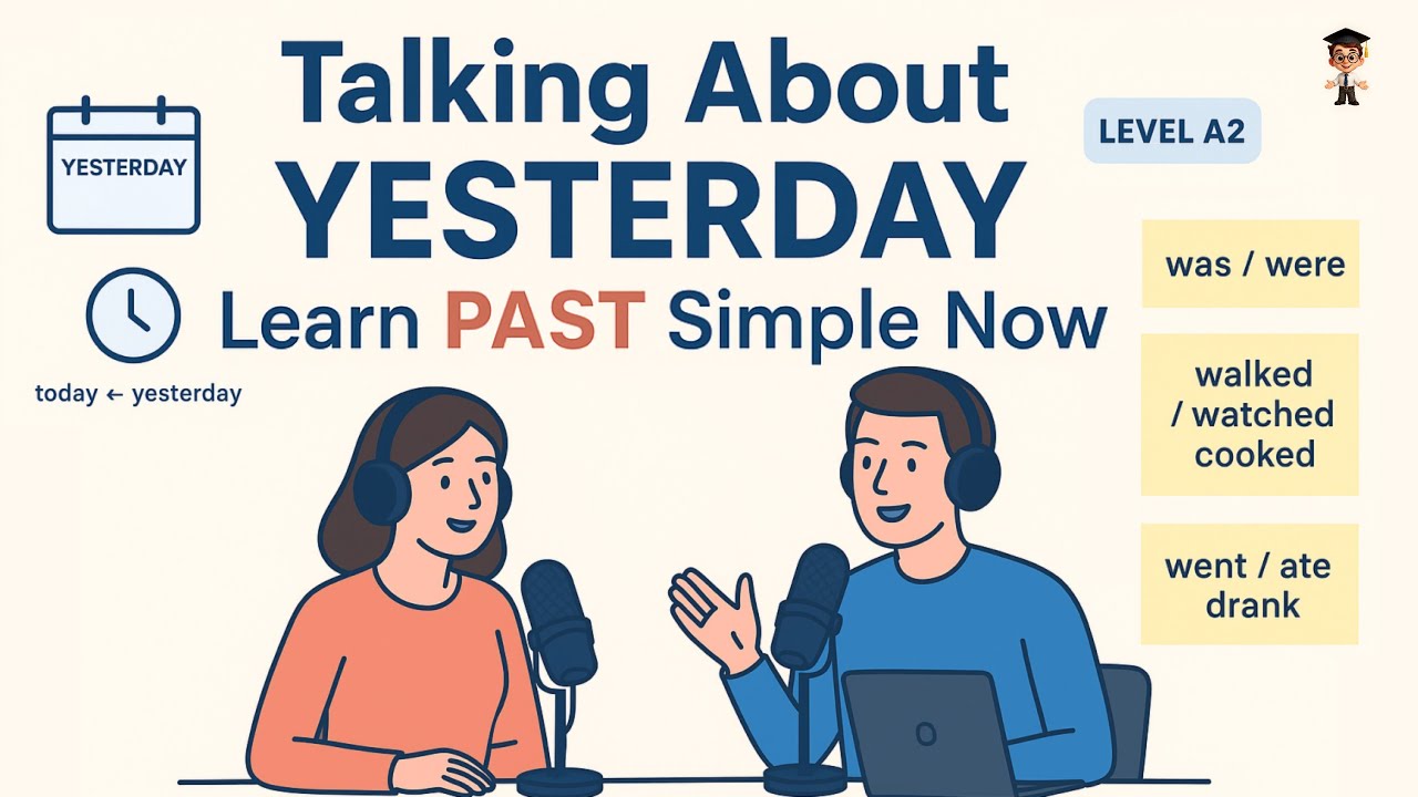 Learn English by Talking About Your Day – Past Tense Made Easy | A1-A2 Beginner | English Podcast